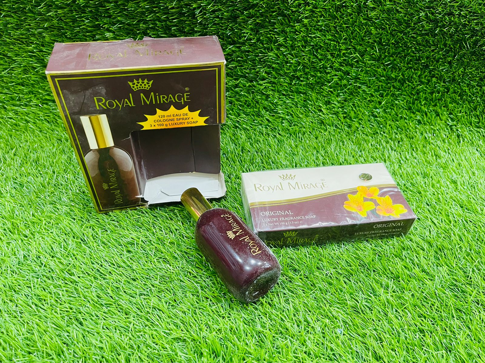 ROYAL MARRIAGE 120ML COLOGNE SPRAY+3*100G LUXURY SOAP – www.onlinemart.com.pk